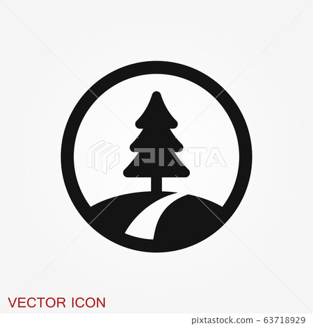 Park vector icon isolated on background. Ecology-插圖素材 [63718929] - PIXTA圖庫