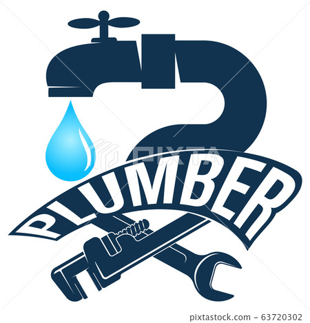 Plumber symbol for repairing and servicing - Stock Illustration ...
