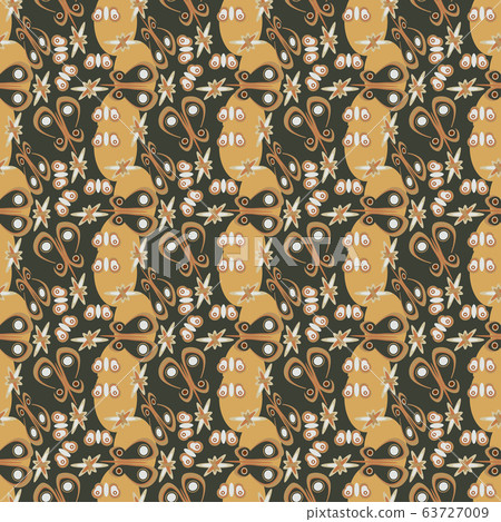 Abstract seamless colourful pattern exotic shapes - Stock Illustration ...