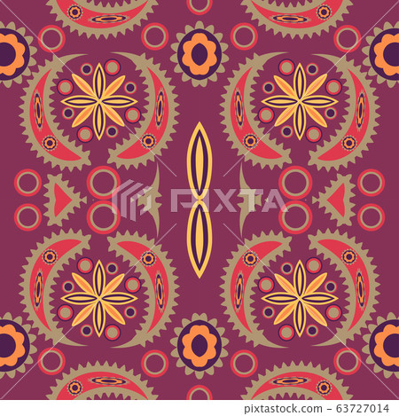 Abstract seamless colourful pattern exotic shapes - Stock Illustration ...