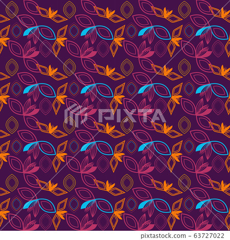 Abstract seamless colourful pattern exotic shapes - Stock Illustration ...