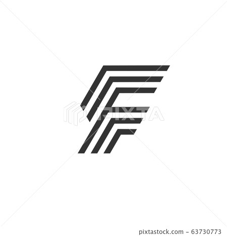 Letter F vector line logo design - Stock Illustration [63730773] - PIXTA