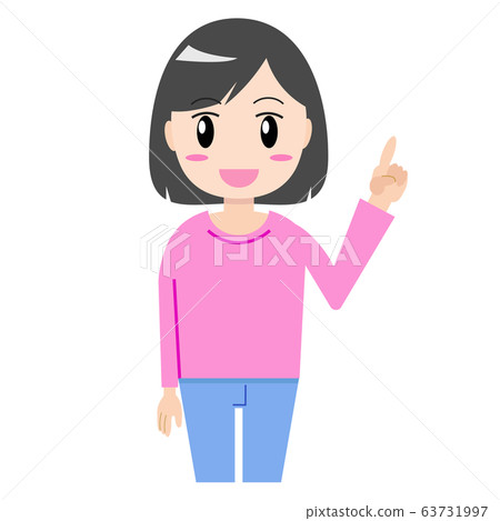 Woman explaining (left hand) - Stock Illustration [63731997] - PIXTA