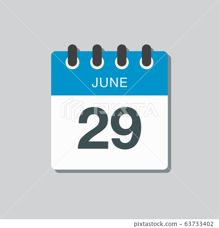 Icon calendar day 29 June, summer days of the year - Stock Illustration ...