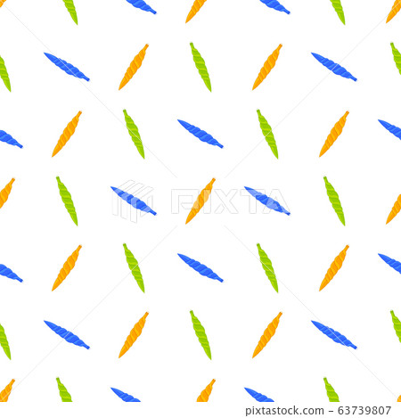 Seamless pattern with orange, blue and green - Stock Illustration ...