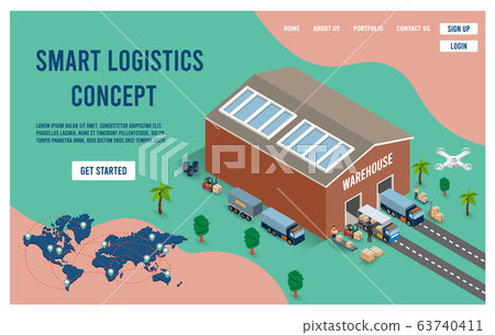 Modern flat design isometric concept of Smart... - Stock Illustration ...