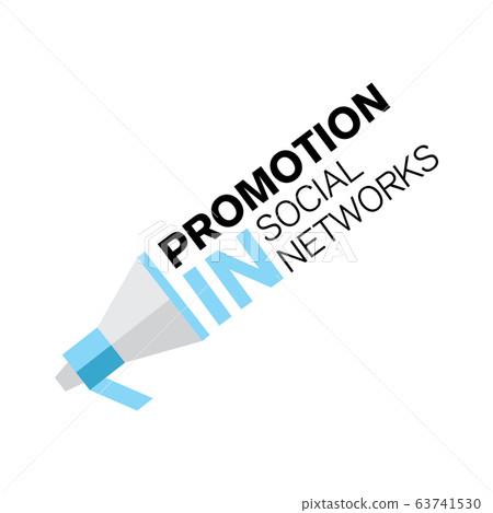 Vector logo of promotion in social networks, - Stock Illustration ...