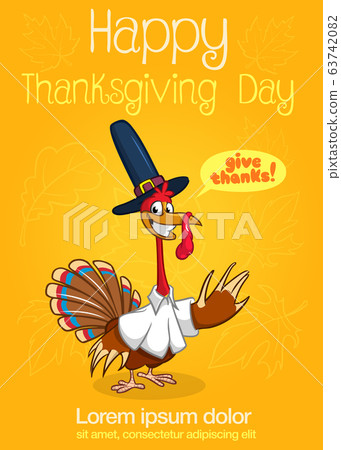 Cartoon turkey. Thanksgiving vector illustration - Stock Illustration ...