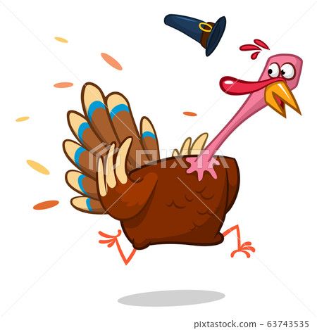 Thanksgiving Turkey Escape Cartoon Character.... - Stock Illustration ...