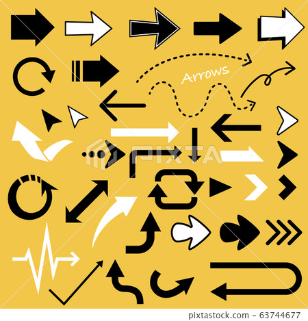 Simple vector arrow design set - Stock Illustration [63744677] - PIXTA