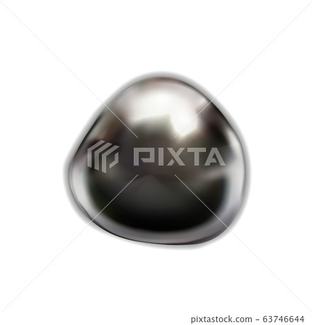Glossy liquid metal drop isolated on white - Stock Illustration ...