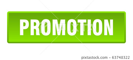 promotion button. promotion square green push - Stock Illustration ...