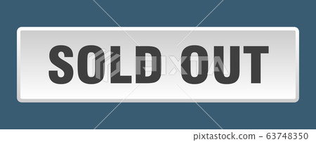 sold out button. sold out square white push button - Stock Illustration ...