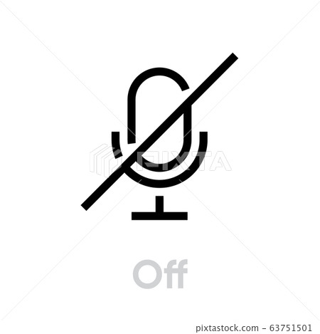 Microphone Off icon. Editable Line Vector. - Stock Illustration ...