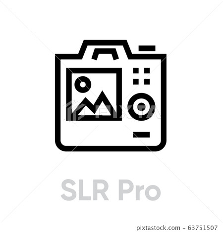 SLR Pro icon. Editable Vector Outline. - Stock Illustration [63751507 ...