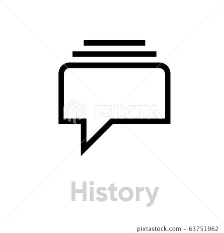 History message social icon. Editable line vector. - Stock Illustration ...
