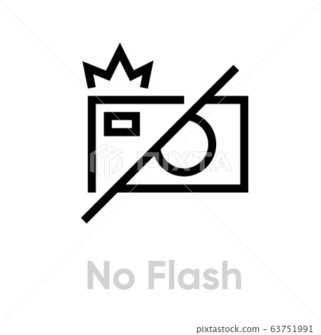 No Flash icon. Editable Vector Outline. - Stock Illustration [63751991 ...