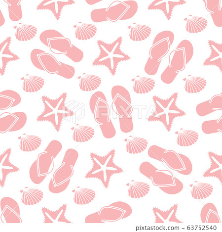 Vector pattern Travel Summer Holiday Beach shell - Stock Illustration ...