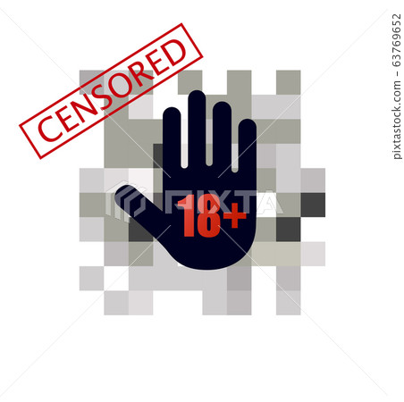 Censor icon with black 18 on white background.... - Stock Illustration ...