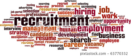 Recruitment word cloud-插圖素材 [63770332] - PIXTA圖庫