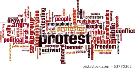 Protest word cloud - Stock Illustration [63770362] - PIXTA