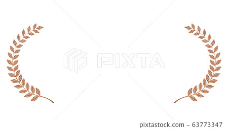 Copper colored laurel wreath, laurel frame,... - Stock Illustration ...