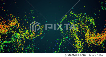 Colorful Particles Banner Design - Stock Illustration [63777467] - PIXTA
