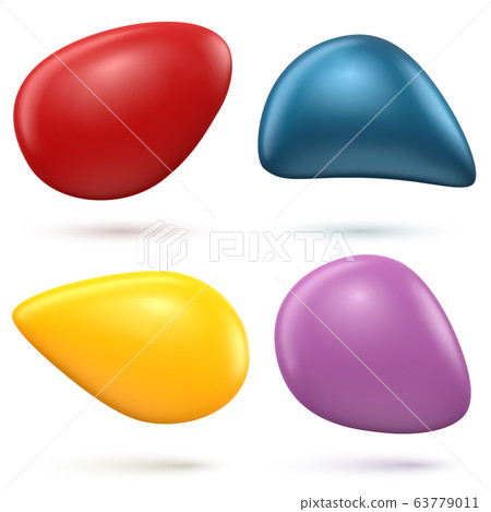 Smooth 3D Shapes on White Background - Stock Illustration [63779011 ...