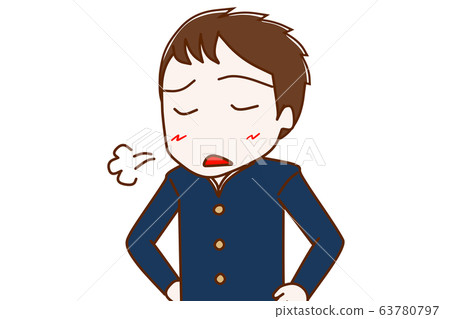 Male student sighing - Stock Illustration [63780797] - PIXTA