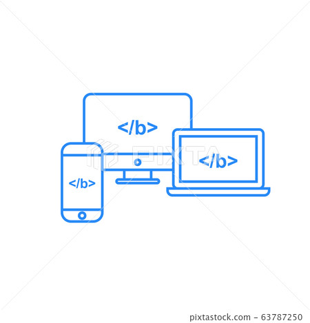 Cross platform website icon - cross browser html - Stock Illustration ...