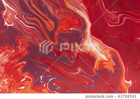 Smooth red stains liquid pouring painting... - Stock Illustration ...