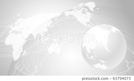 White global network cyber communication IT... - Stock Illustration ...
