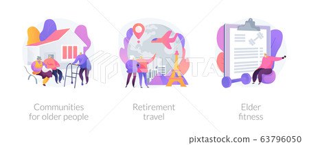 Senior people care abstract metaphors - Stock Illustration [63796050 ...