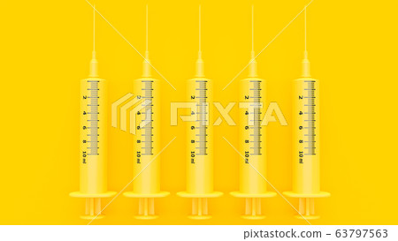 Syringes yellow color-插圖素材 [63797563] - PIXTA圖庫