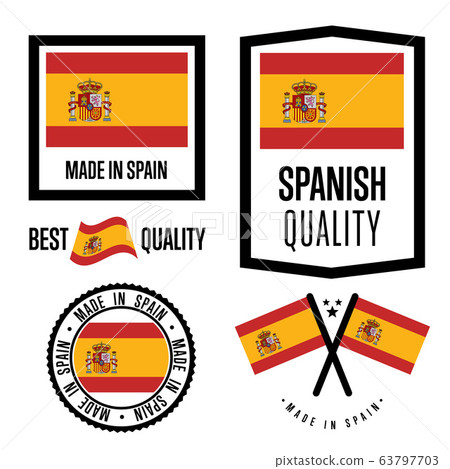 Spain quality label set for goods - Stock Illustration [63797703] - PIXTA