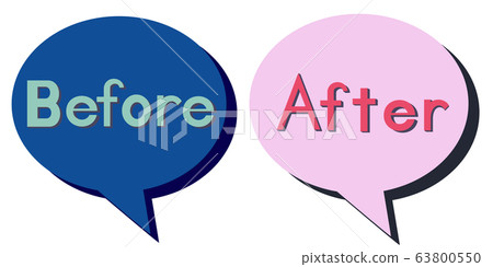 Before and after speech bubble icons - Stock Illustration [63800550 ...