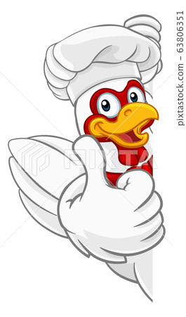 Chicken Chef Cartoon Rooster Cockerel Mascot Sign - Stock Illustration ...