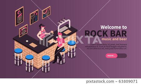 Rock Bar Horizontal Banner - Stock Illustration [63809071] - PIXTA