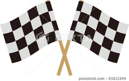 Two crossed racing flags - Stock Illustration [63812849] - PIXTA