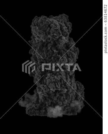 Heavy Smoke Isolated On Black Background - Stock Illustration [63814672 ...