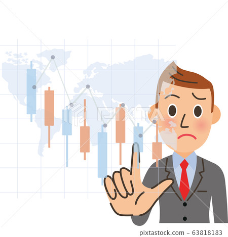 See how company employees fall in stock prices - Stock Illustration ...