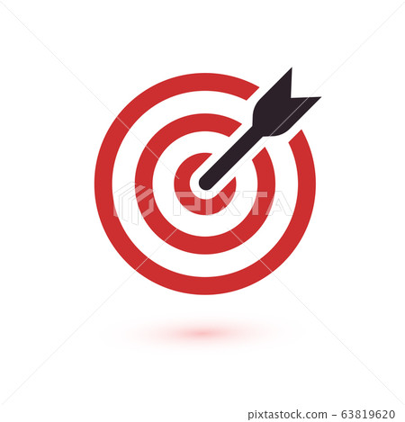 Red aim, arrow, Idea concept, perfect hit,...-插圖素材 [63819620] - PIXTA圖庫