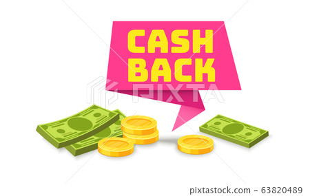Cashback label. Cash symbol of saving refund... - Stock Illustration ...