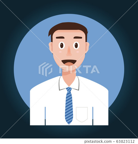 A man with a good personality is smiling - Stock Illustration [63823112 ...