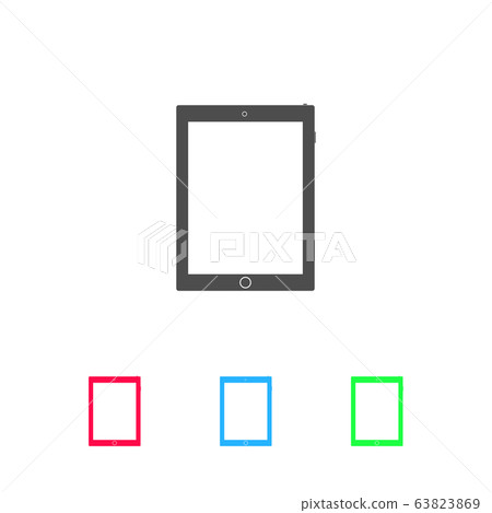 Tablet icon flat. - Stock Illustration [63823869] - PIXTA