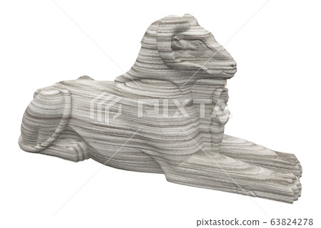Aries sphinx isolated on white background - Stock Illustration ...