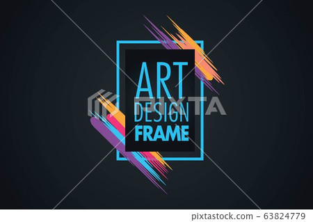 vector frame for text Modern Art graphics - Stock Illustration ...