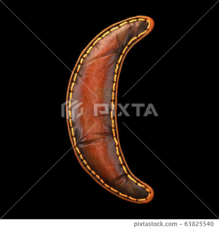 Symbol left parentheses made of leather. 3D... - Stock Illustration ...