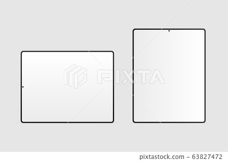 Realistic Modern black Tablet mockup, Modern... - Stock Illustration ...