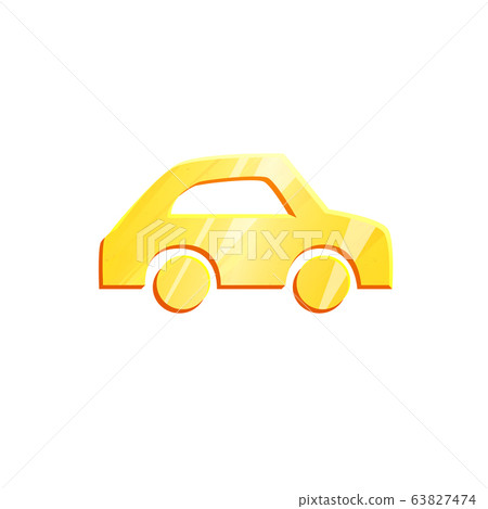Car gold icon isolated on white background.... - Stock Illustration ...